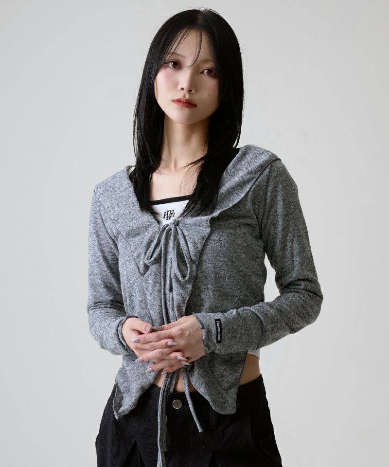 NASTY FANCY CLUB ストリングカーディガン LISSOME FRILL STRING CARDIGAN/全2色